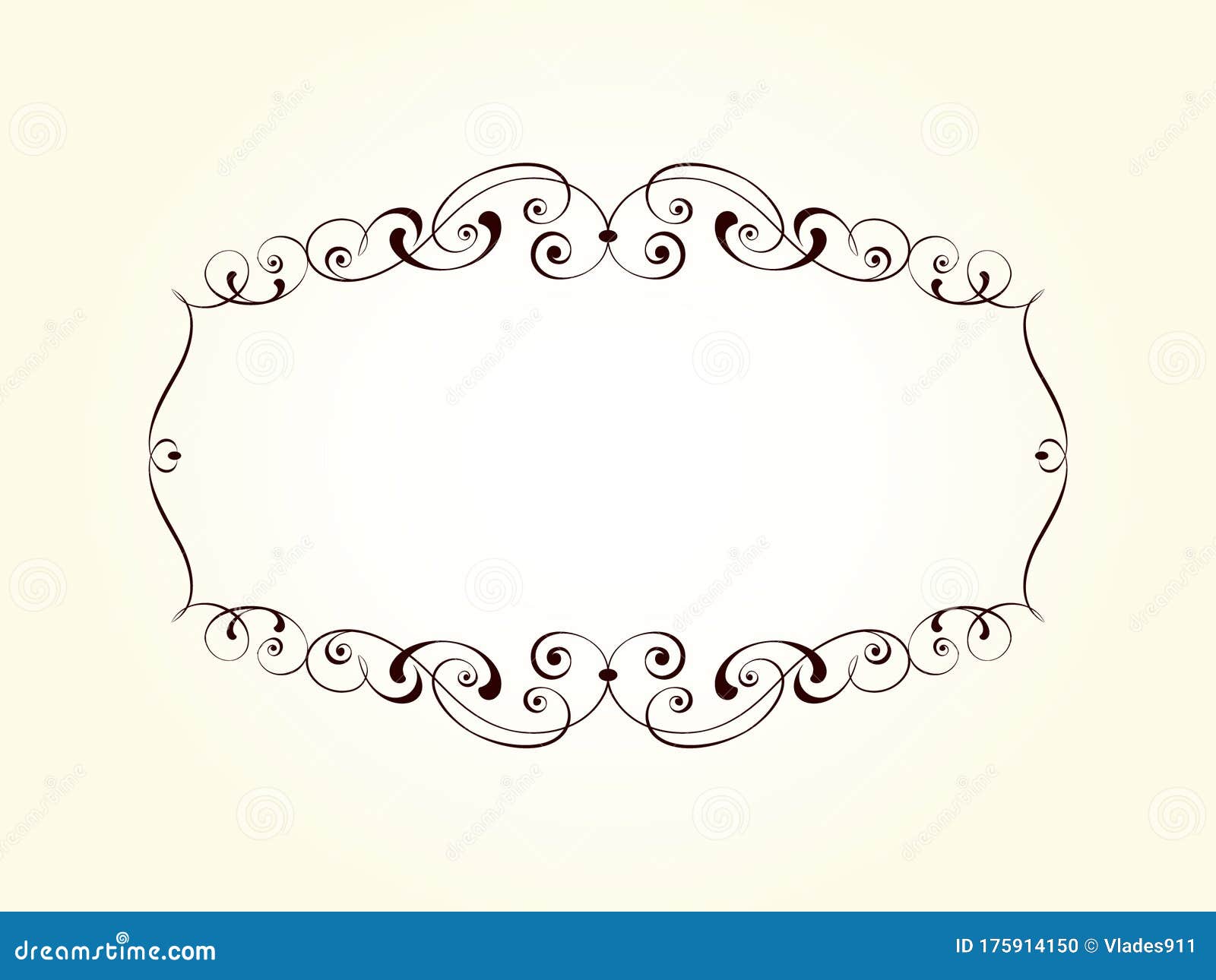 Horizontal Retro Frame with Place for Text.Vector Illustration Stock ...