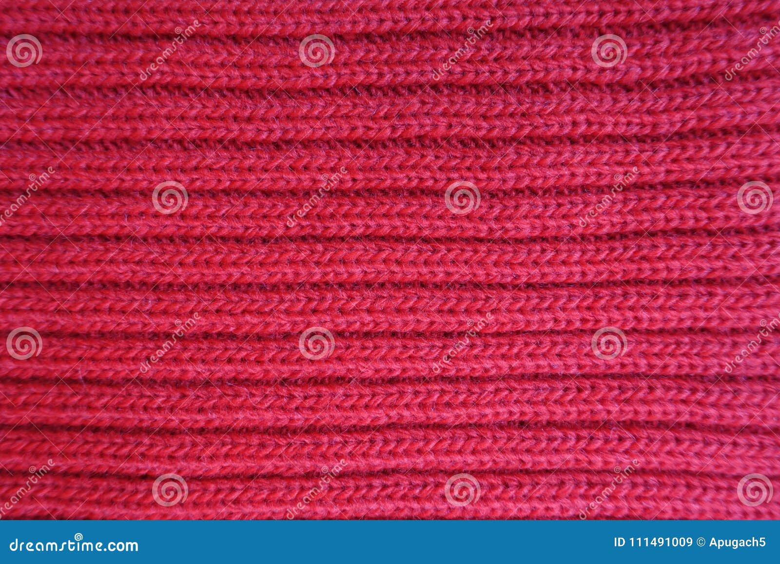 Horizontal Ribs on Red Knitted Fabric Stock Image - Image of bright ...