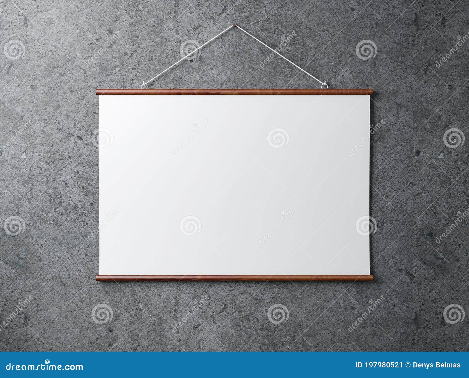 Horizontal Roll Up Poster Mockup, Pull Down Chart, Presentation Board ...