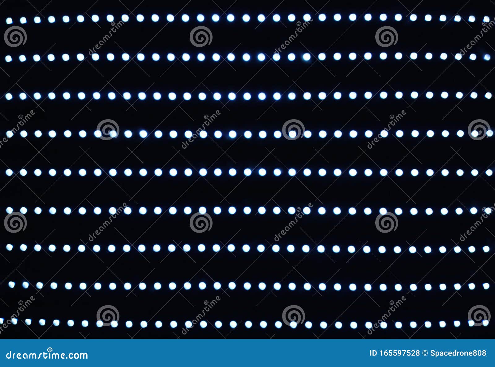 Horizontal Rows of Blue Leds Background Stock Photo - Image of ...