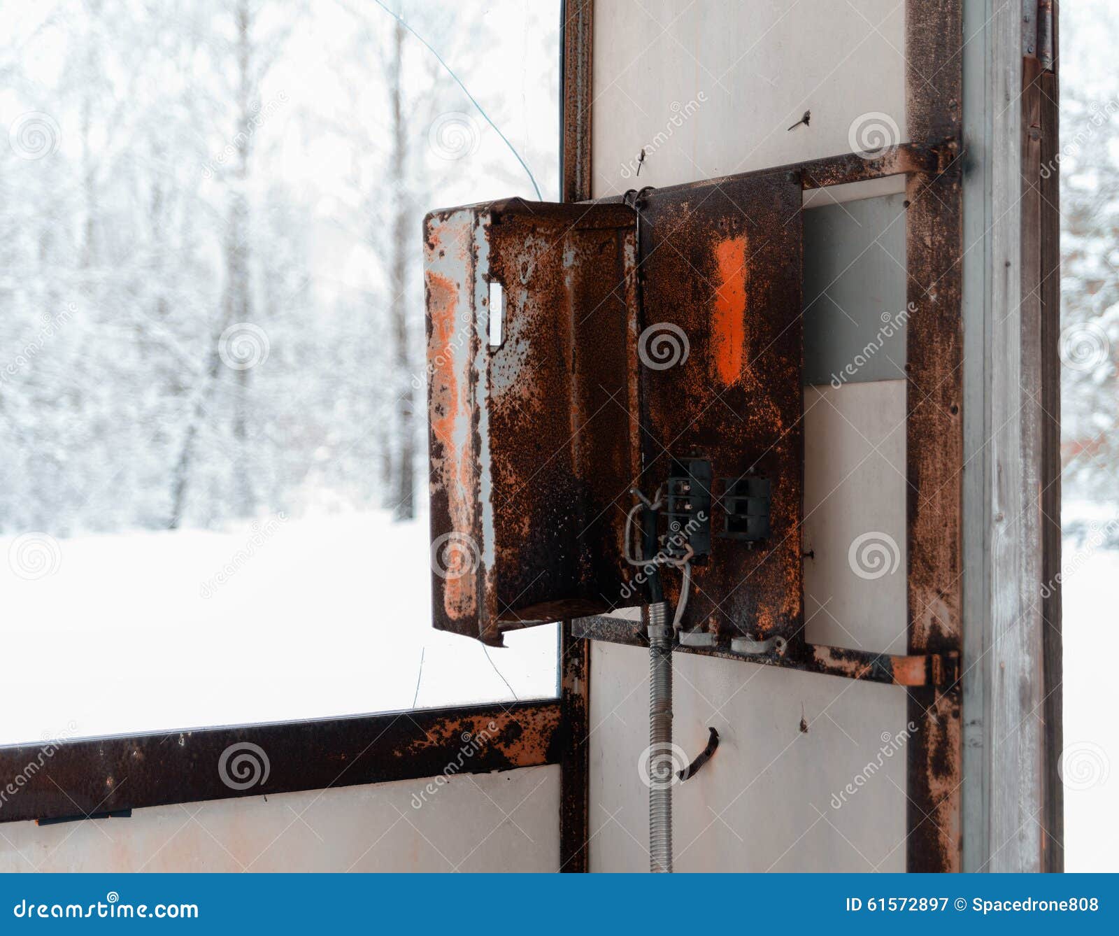 Horizontal Rusty Cyberpunk Public Call-box Stock Image - Image of ...