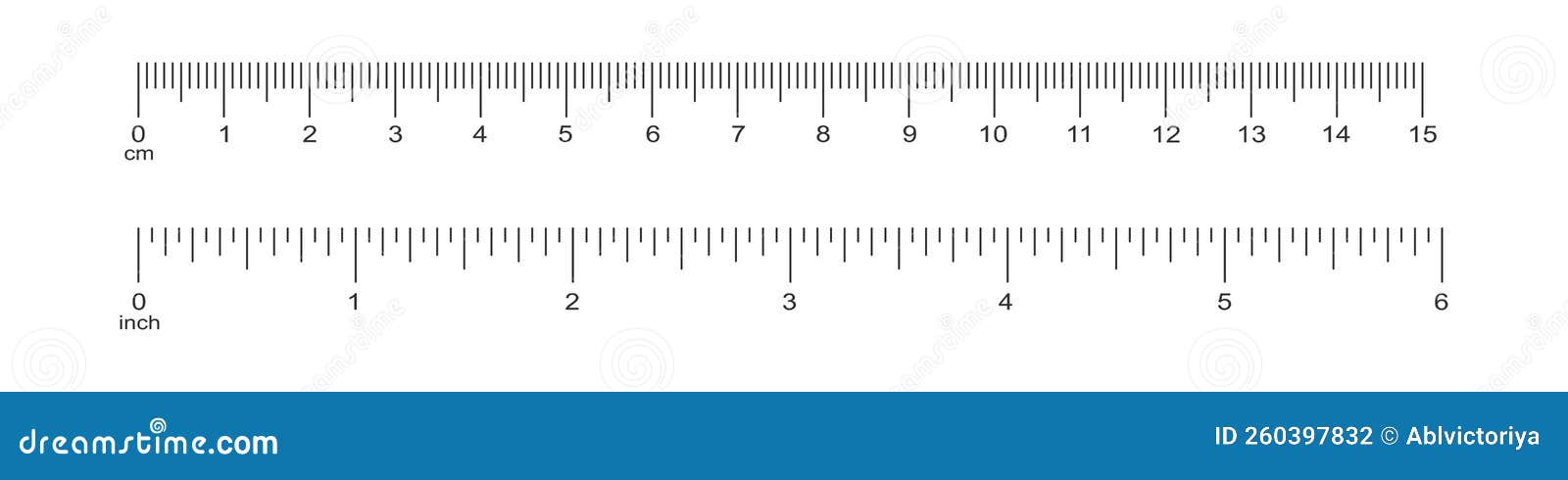 Horizontal Scale With 6 Inch And 15 Centimeter Markup And Numbers ... Horizontal Scale With 6 Inch And 15 Centimeter Markup And Numbers ...