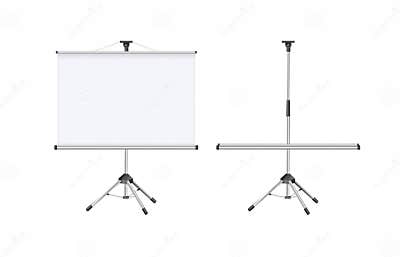 Horizontal Screen for a Projector or an Advertising Banner. Isolated on ...