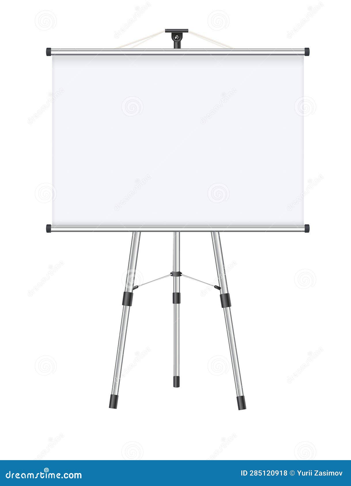 Horizontal Screen for a Projector or an Advertising Banner. Isolated on ...