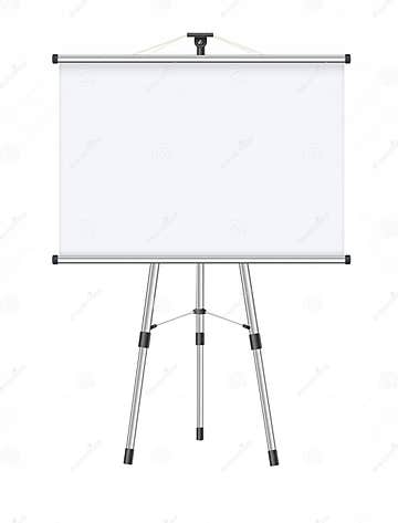Horizontal Screen for a Projector or an Advertising Banner. Isolated on ...