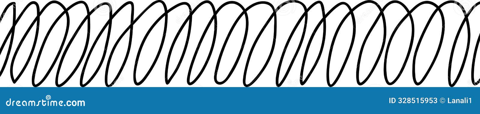 Horizontal Scribble Manuscript. Black Ink Calligraphy. Sketch Stock ...