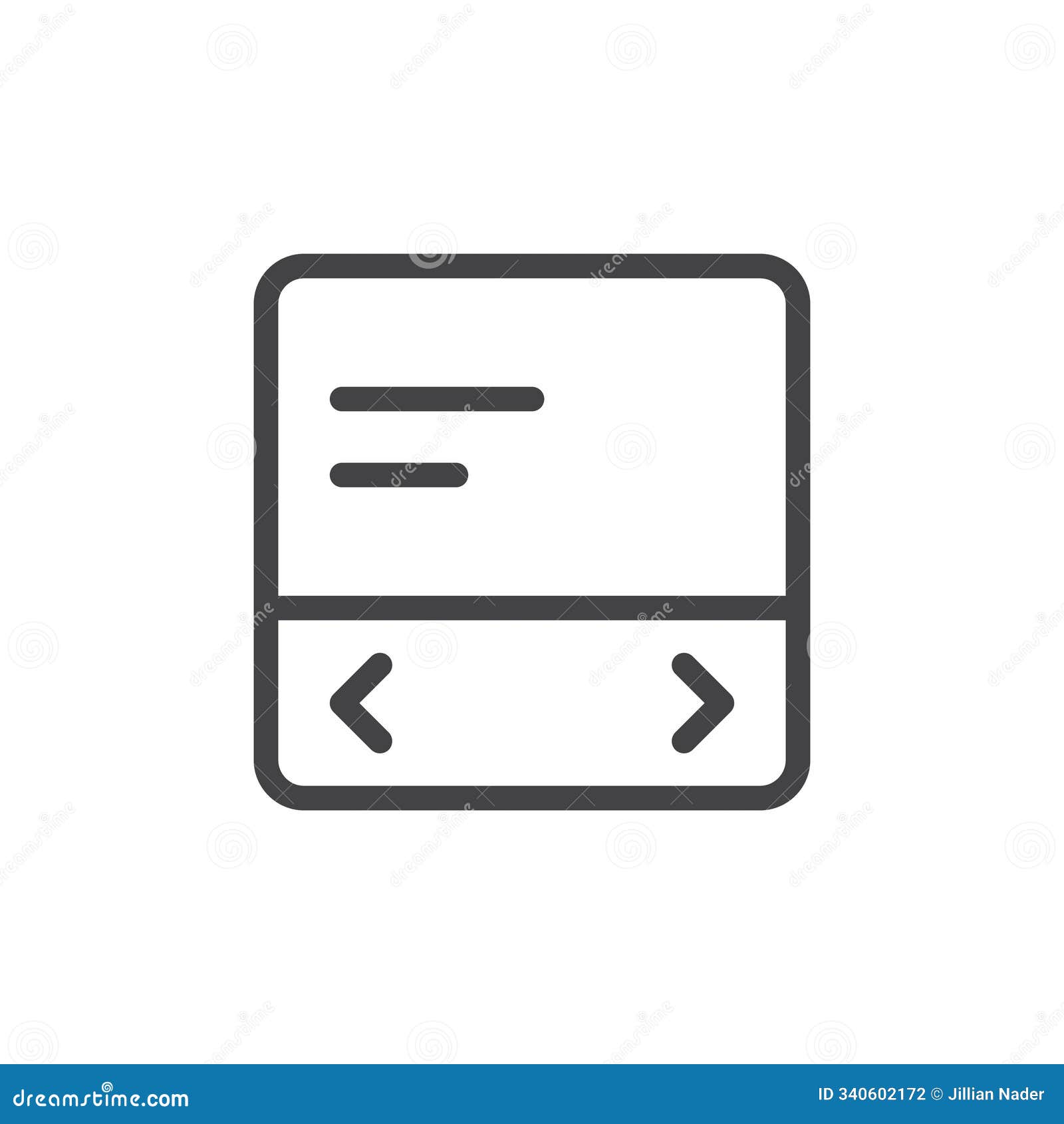 Horizontal Scrolling Text Icon Thin Outline Art Symbol Stock ...