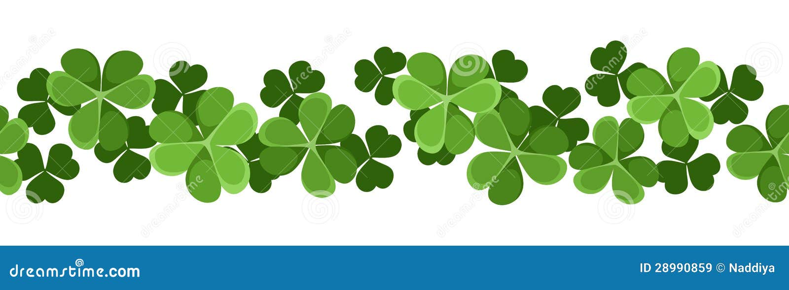 Horizontal Seamless Background with Shamrock. Stock Vector ...
