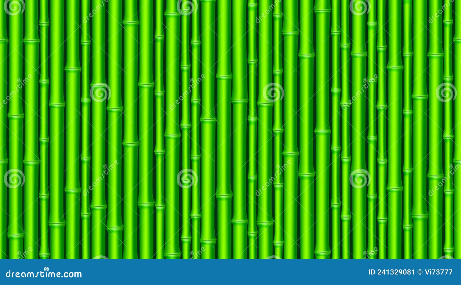 Horizontal Seamless Bamboo Background. Green Bamboo Sticks Pattern ...
