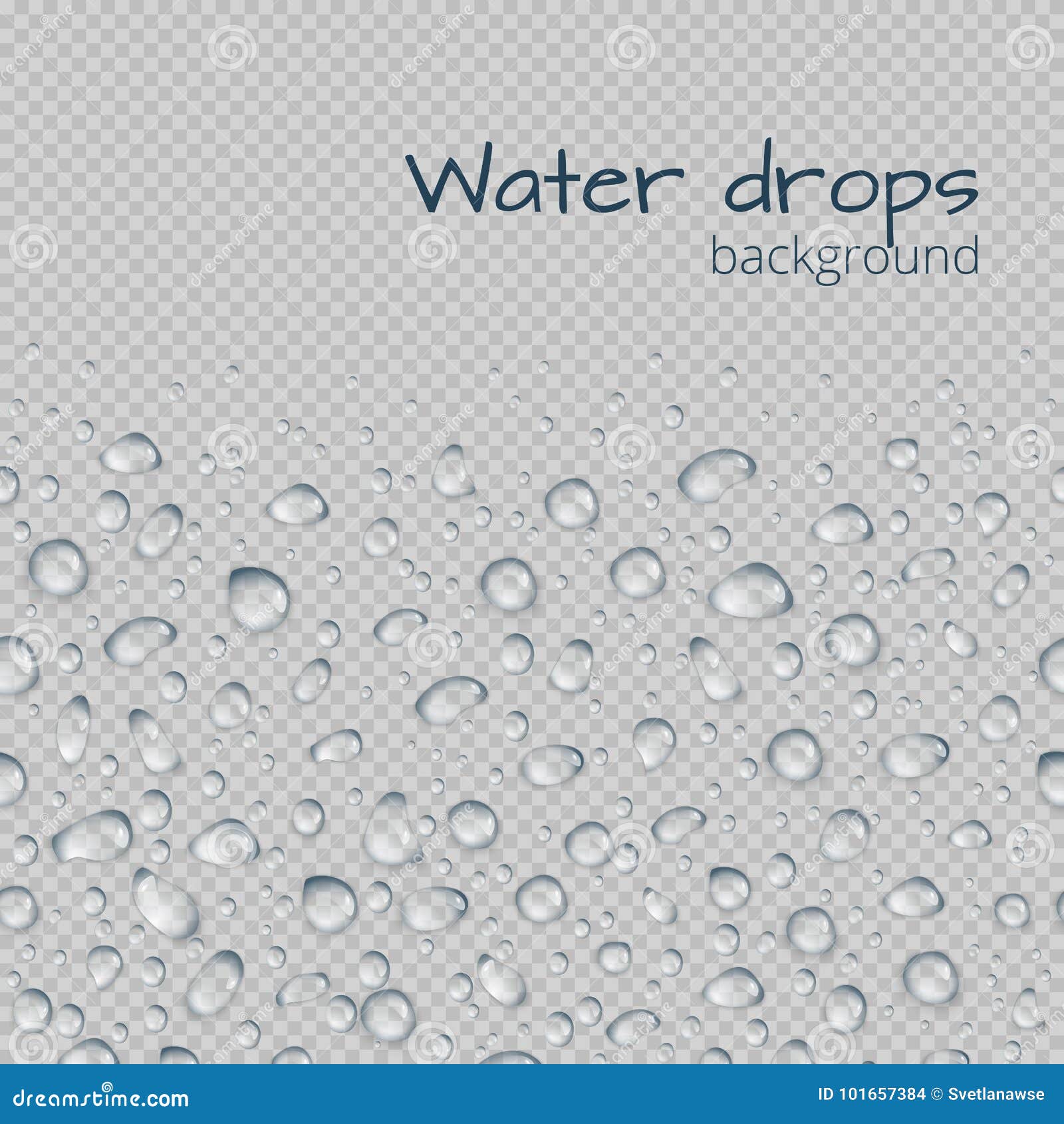 Background with Drops of Water Stock Vector - Illustration of border ...