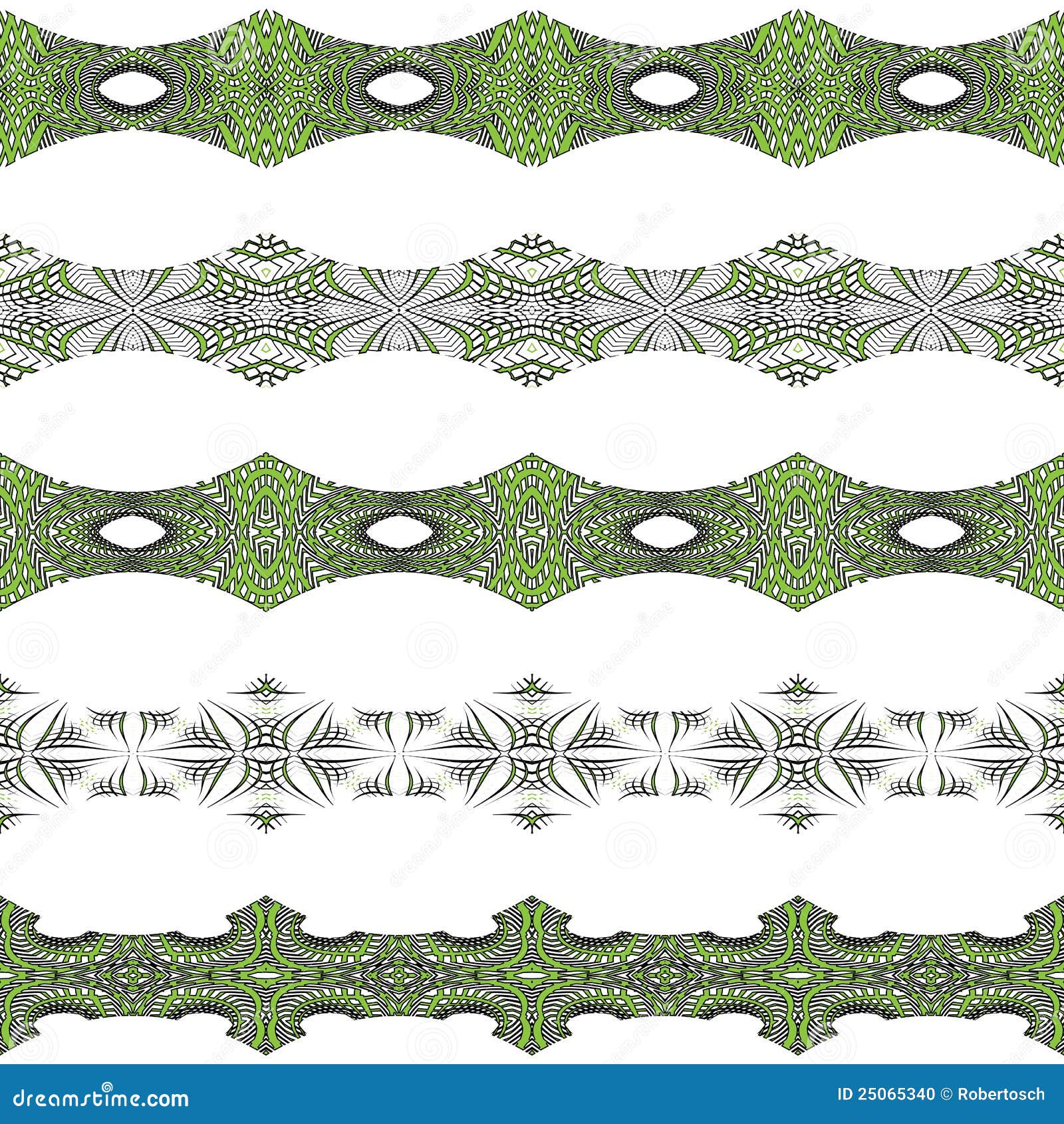 Horizontal Seamless Borders 2 Stock Vector - Illustration of retro ...