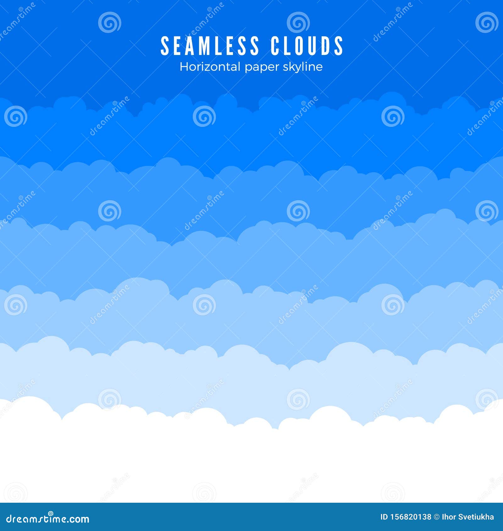 Horizontal Seamless Clouds. Skyline Repeat Texture. Blue Sky Background ... Horizontal Seamless Clouds. Skyline Repeat Texture. Blue Sky Background ...