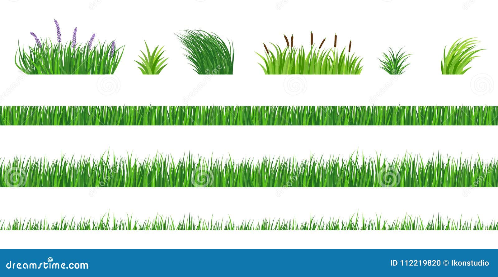 Grass elements stock vector. Illustration of floral - 112219820
