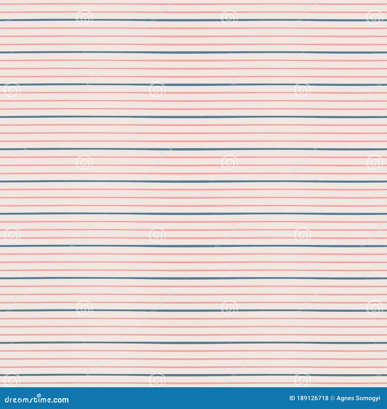 Horizontal Seamless Irregular Thin Striped Pattern. Blue and Pink Color ...