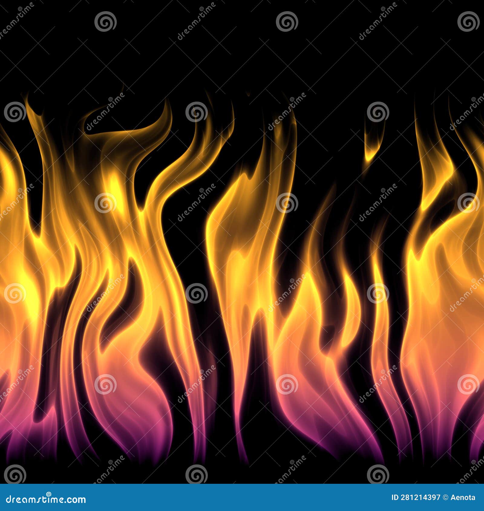 Horizontal Seamless Pattern with Flame Stock Illustration ...
