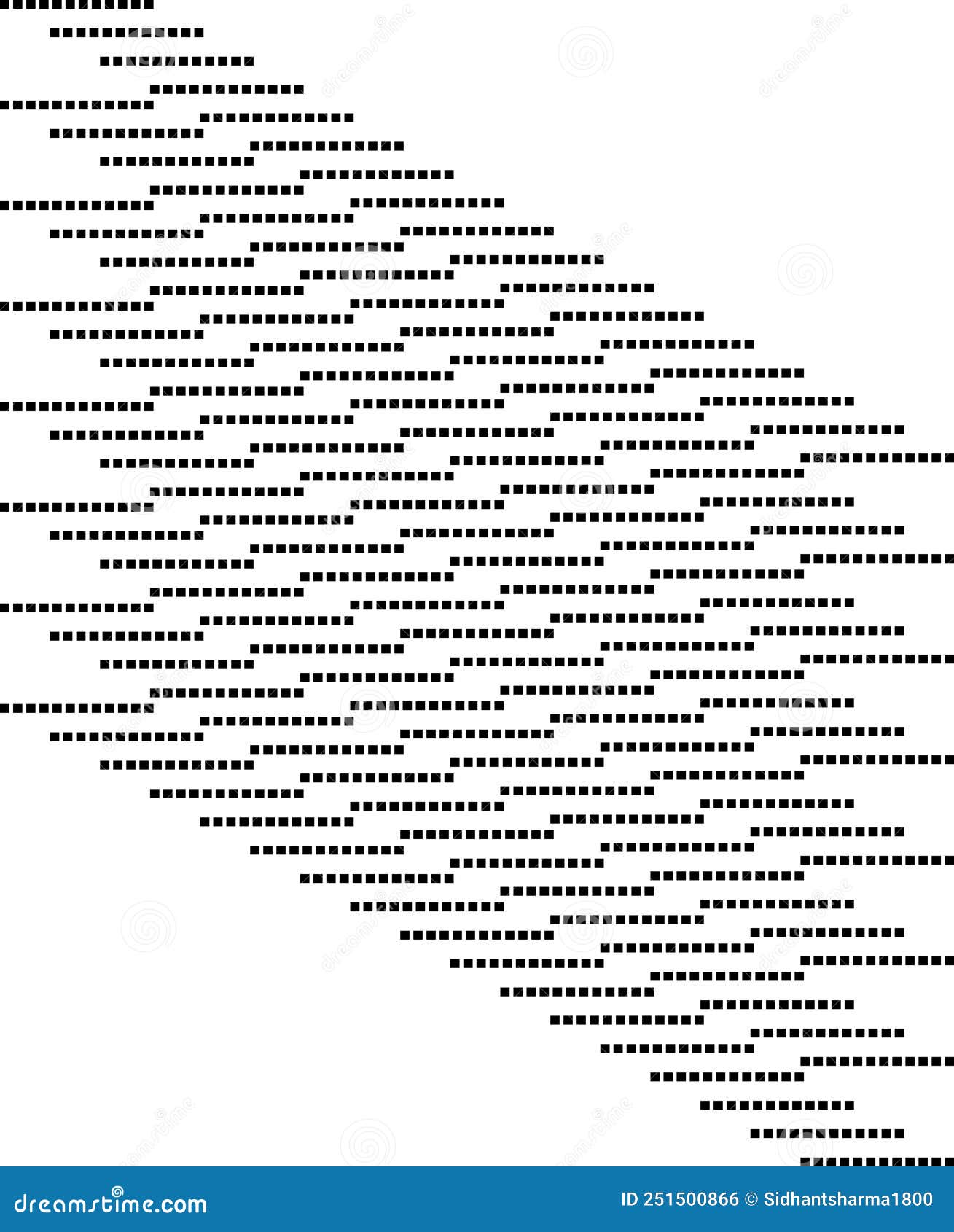 Horizontal Shape Black Small Boxes Repeated on White Background Vector ...