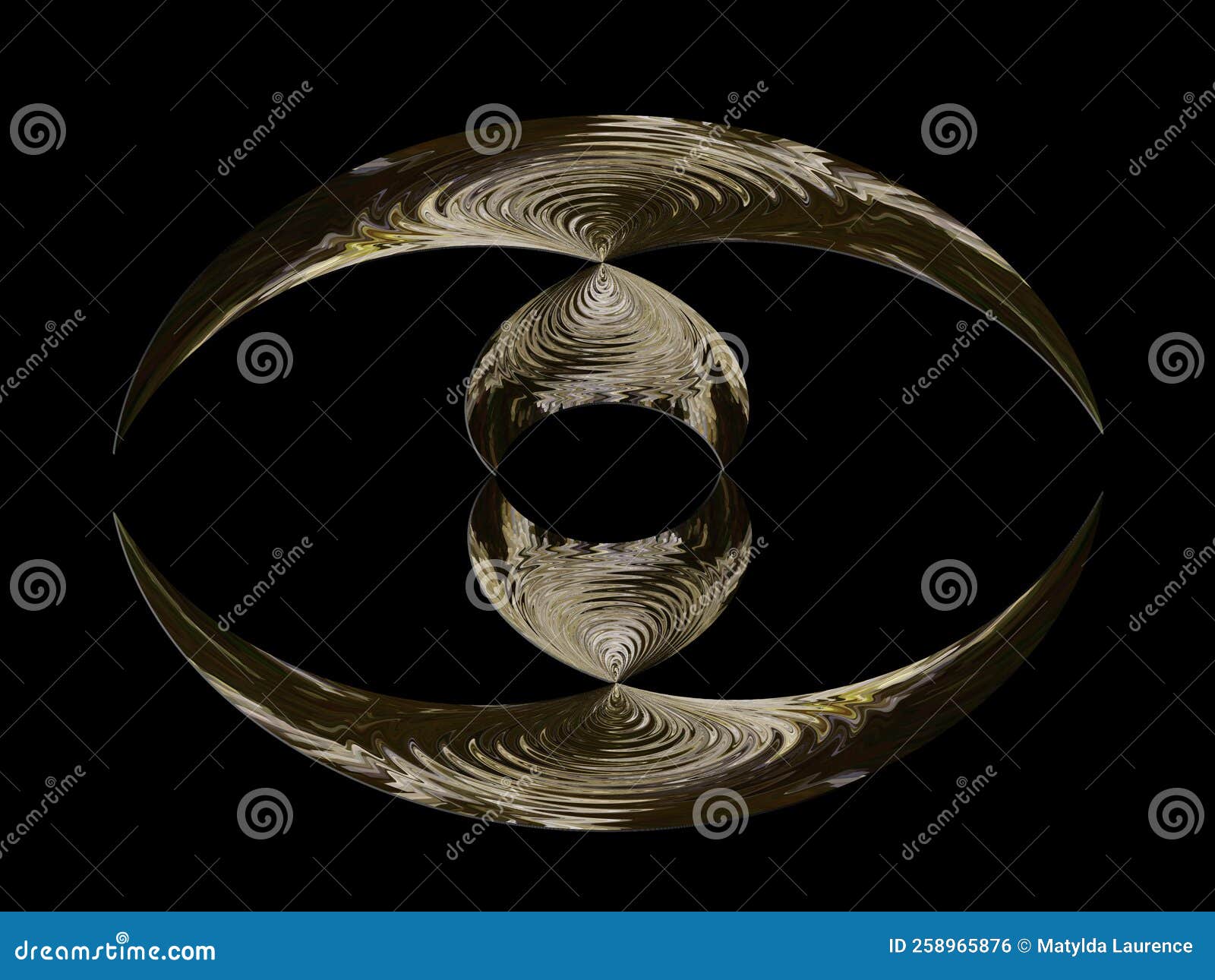 Black Brown Yellow White Graphic Design. Metallic Object with Wings ...