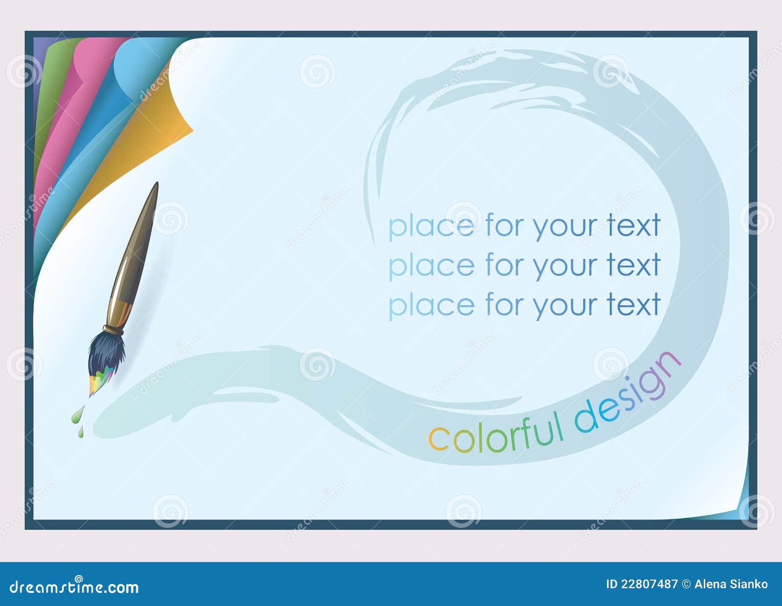 Horizontal sheet of paper. stock vector. Illustration of draw - 22807487