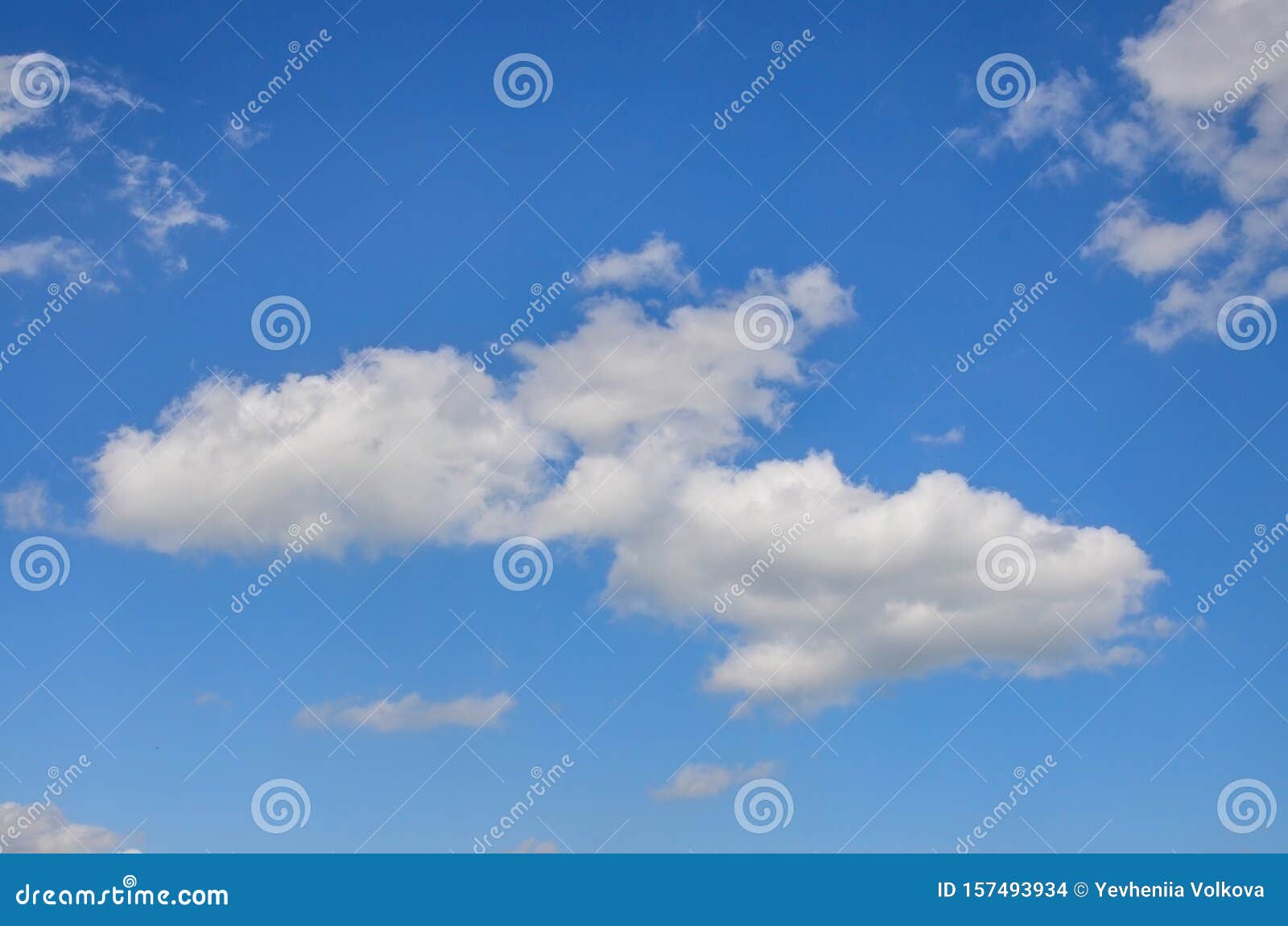 Clouds in the Blue Sky. Oxygen, Environment Stock Photo - Image of ...