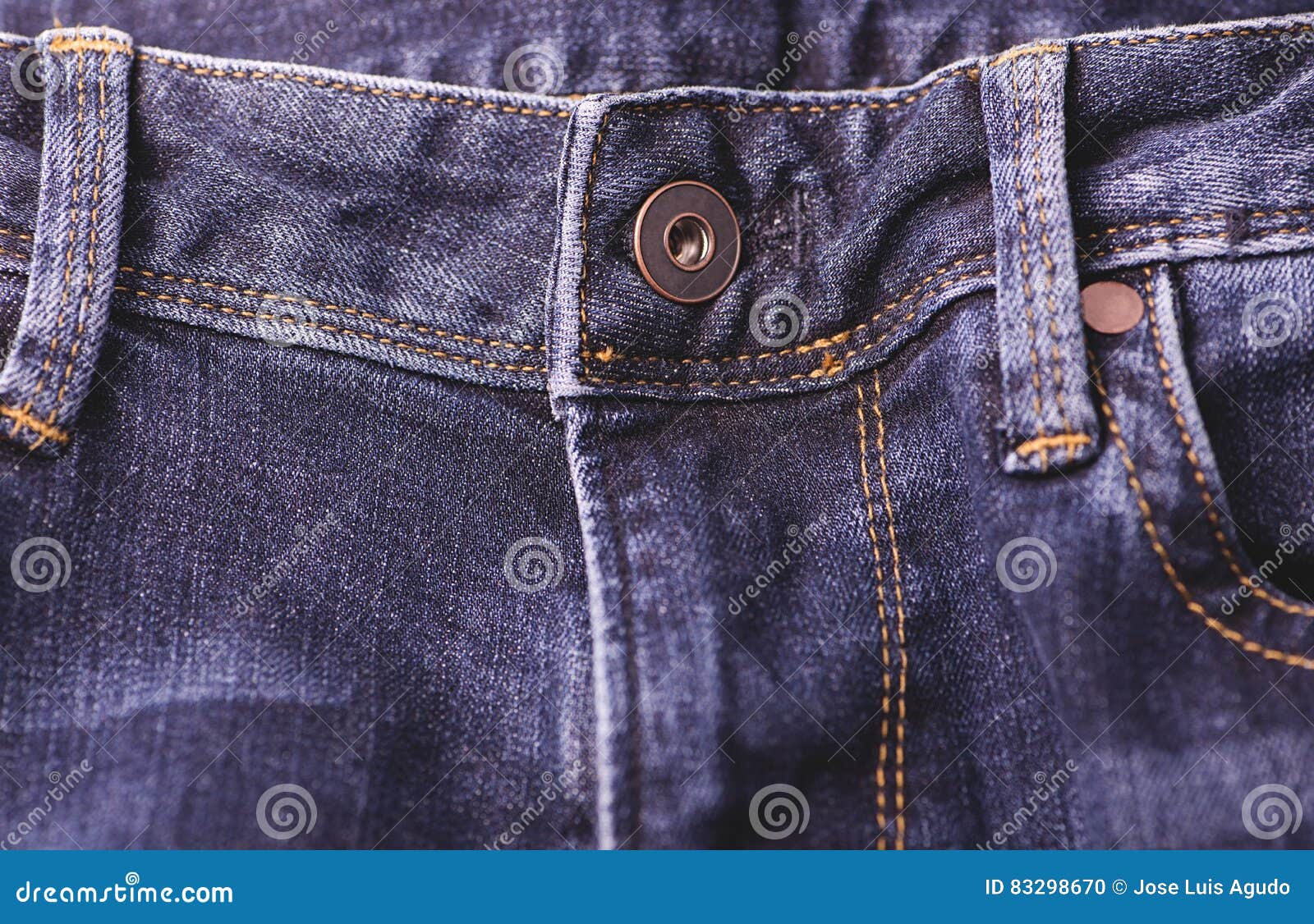 Horizontal Shot of a Button on a Jeans Fly. Stock Photo - Image of ...