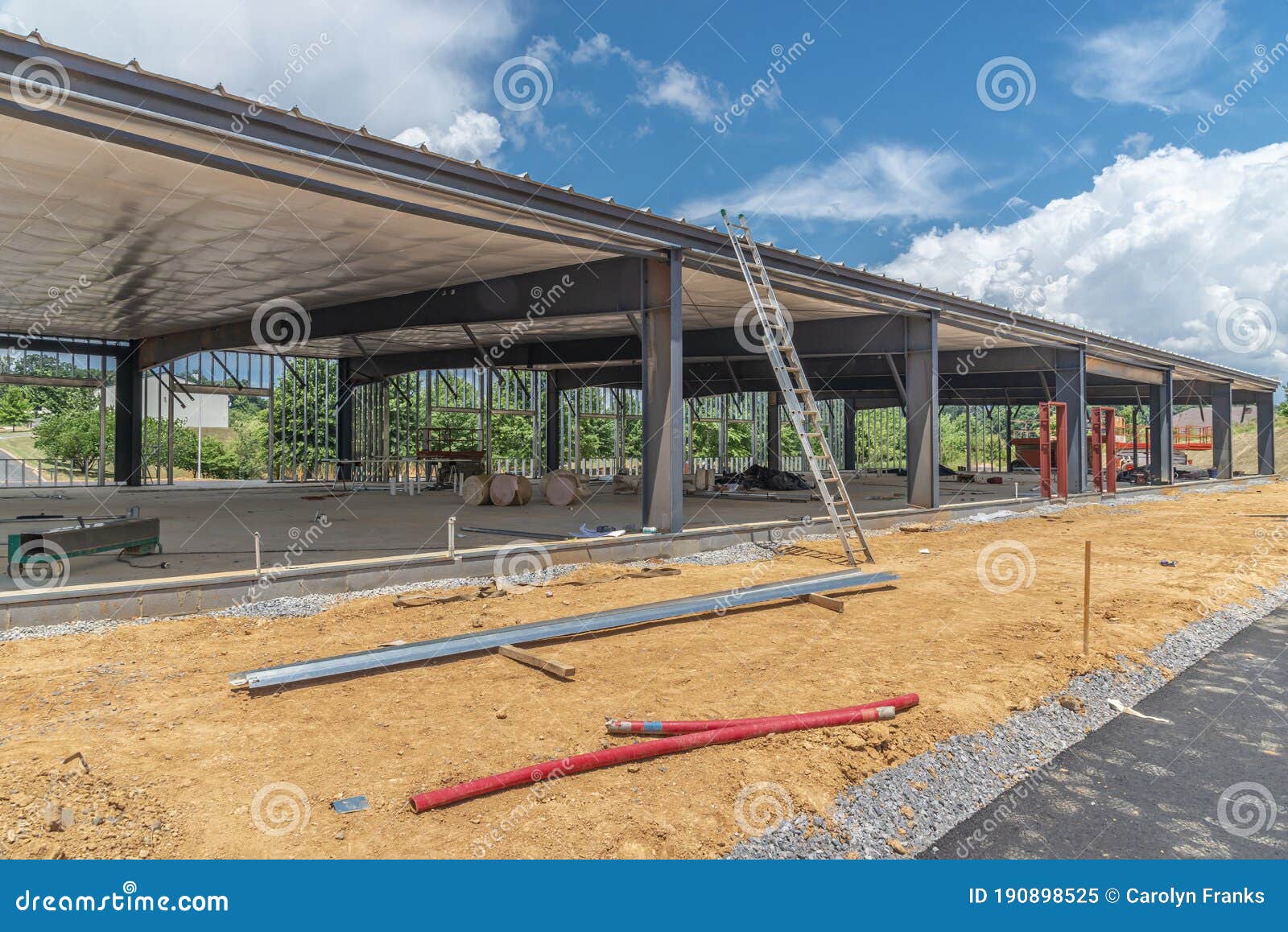 Inside View of Commercial Construction Project Stock Image - Image of ...