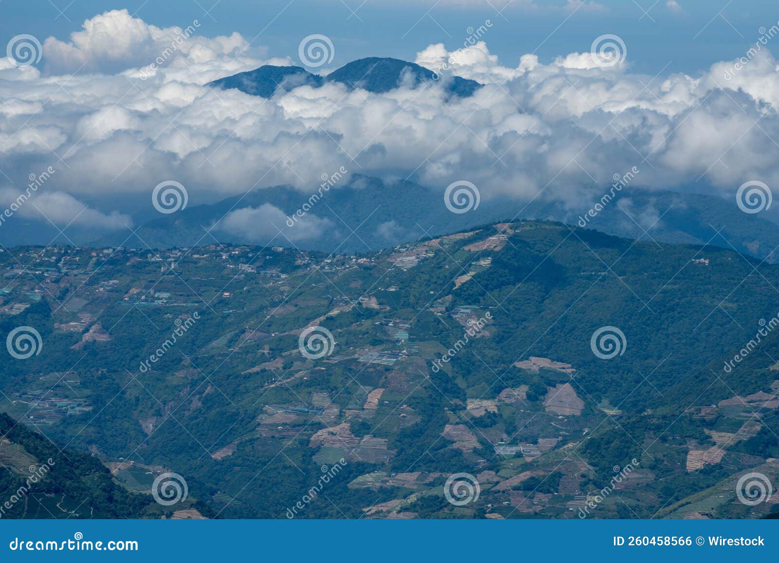 Horizontal Shot of Mountains and Forests in Front of Mount Akhun Stock ...