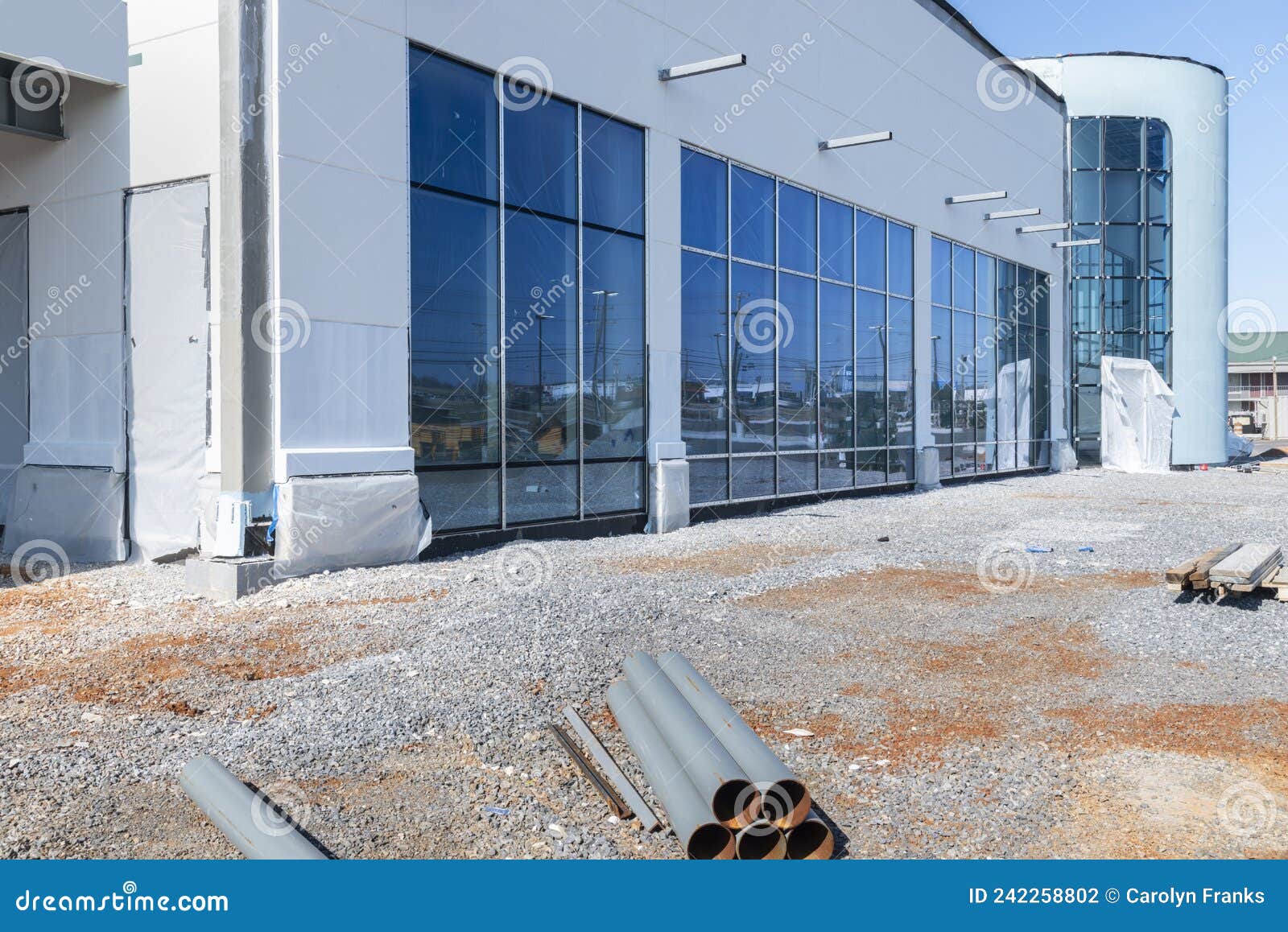 New Business Construction Nearing Completion Stock Photo - Image of ...
