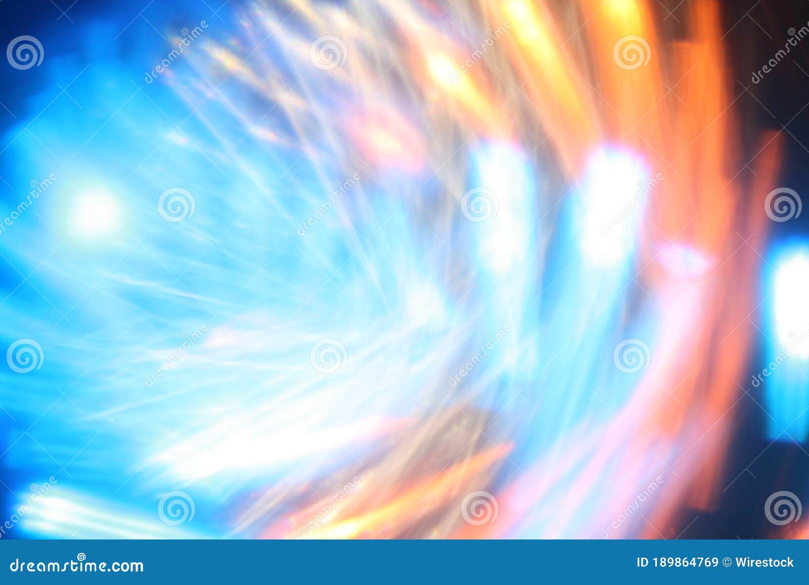Horizontal Shot of Staggered and Refracted Light Layers-vortex Light ...