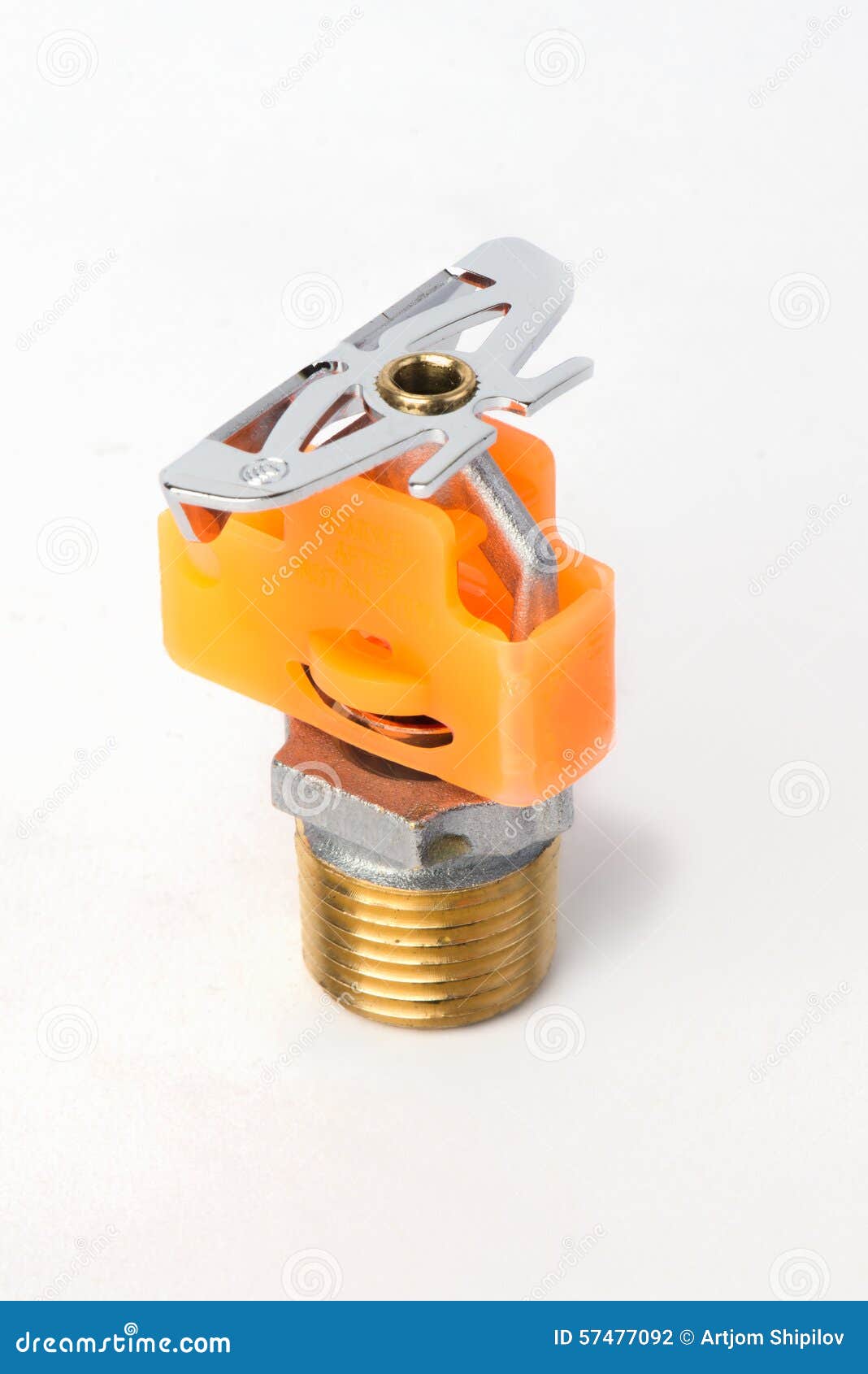 Horizontal Sidewall Sprinkler with Safe Cap on the White Background ...