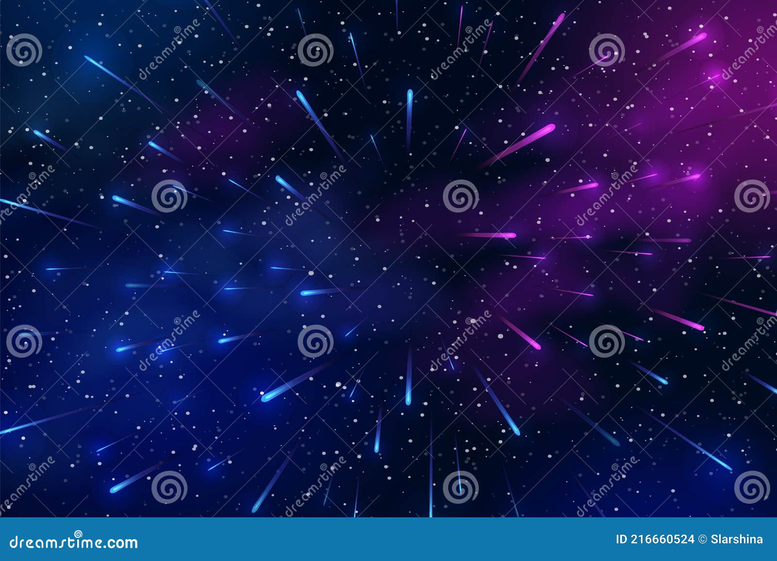 Horizontal Space Background with Realistic Nebula, Stardust and Stars ...