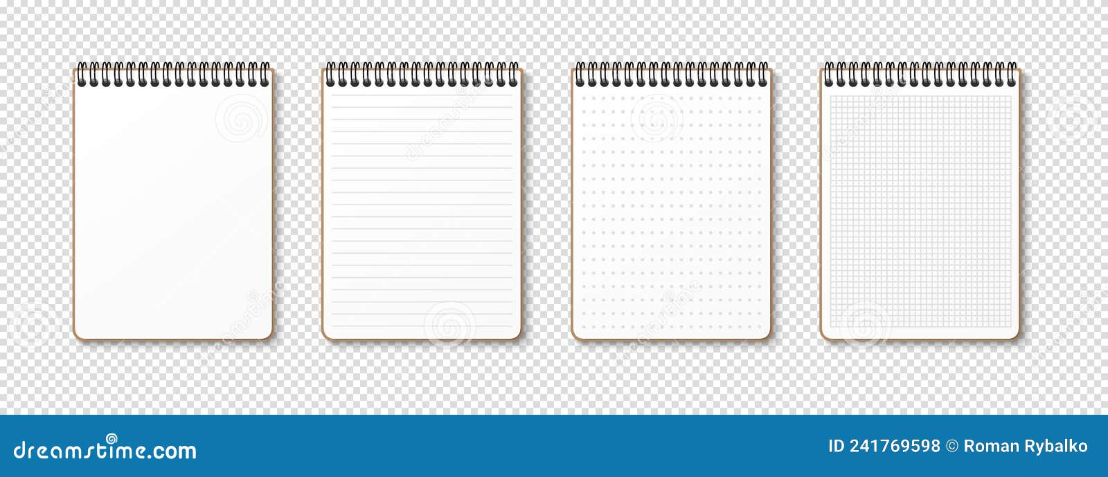 Horizontal Spiral Spring White Notepad With Space For Your Image Or ...