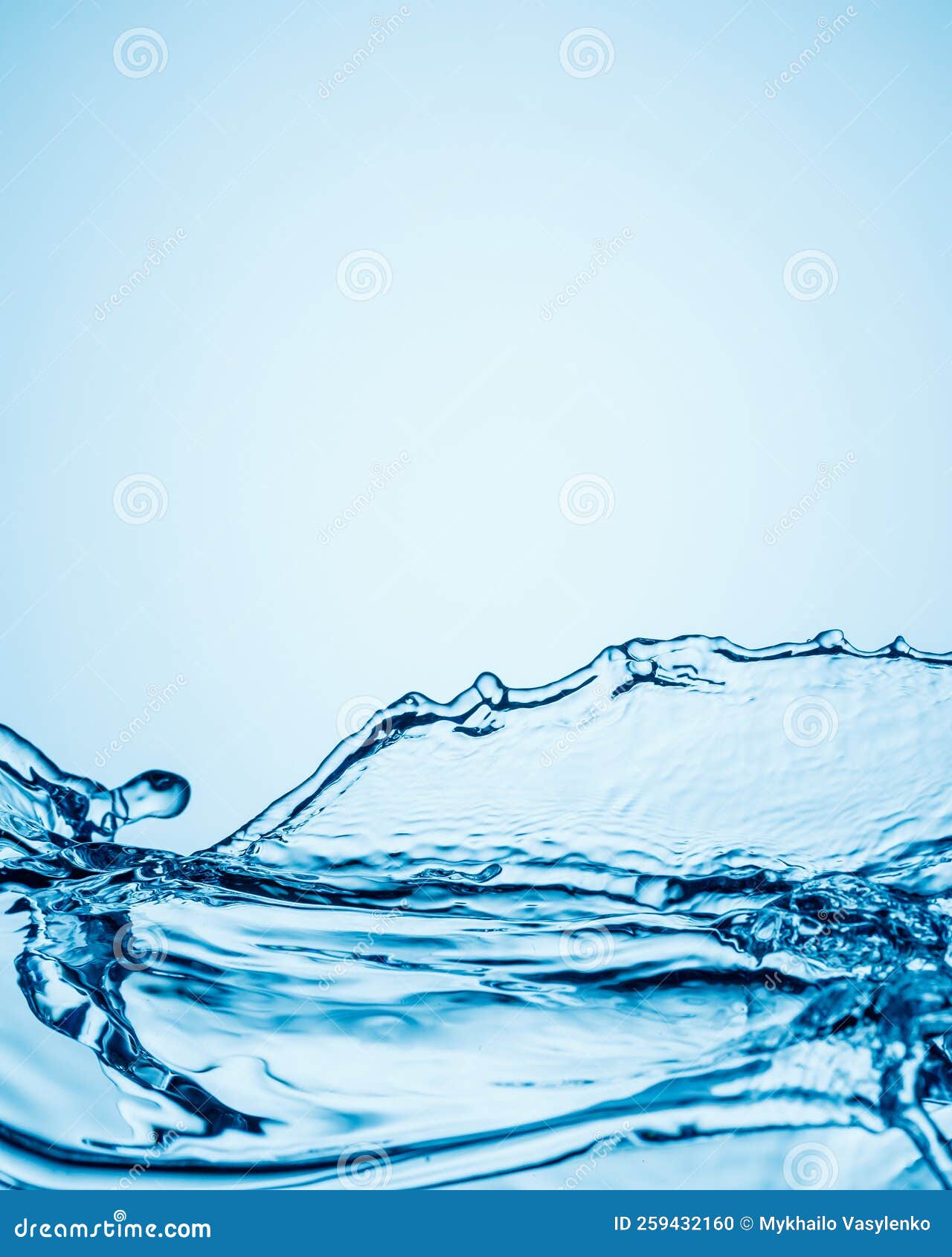 The Horizontal Splashes of Water in the Form of Waves. Copy Space ...