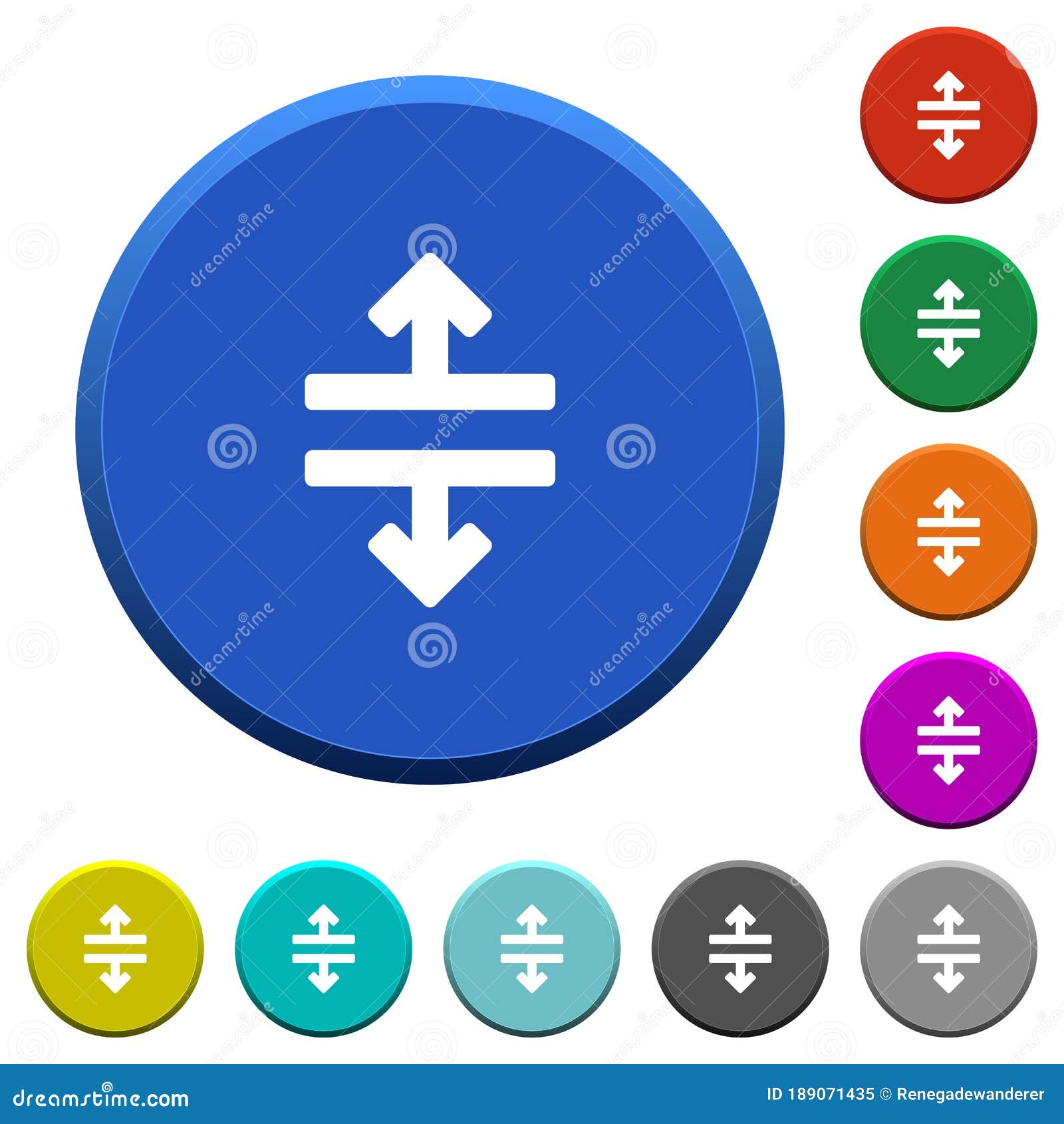 Horizontal Split Beveled Buttons Stock Vector - Illustration of ...