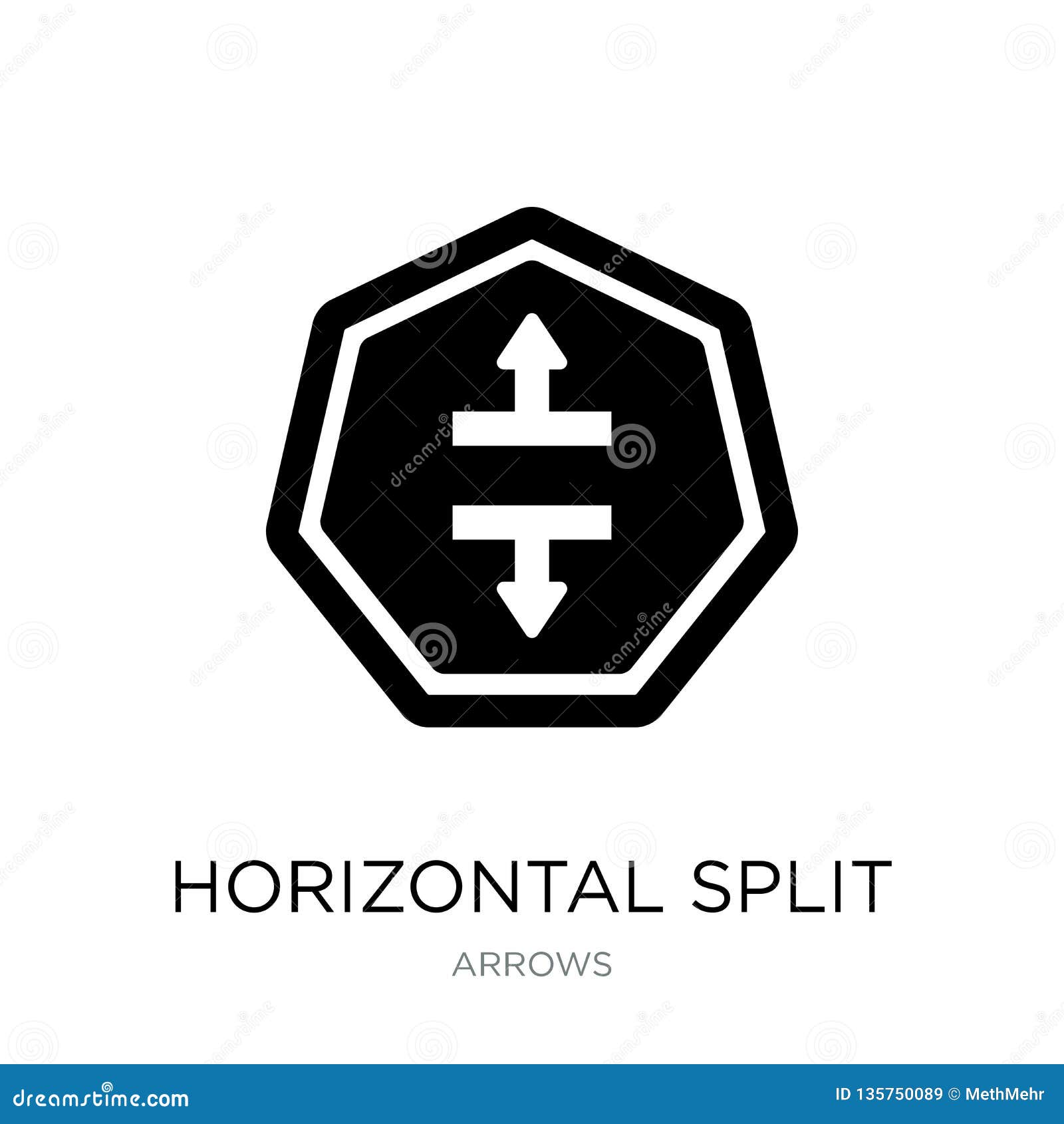 Horizontal Split Icon Vector Isolated On White Background, Logo ...