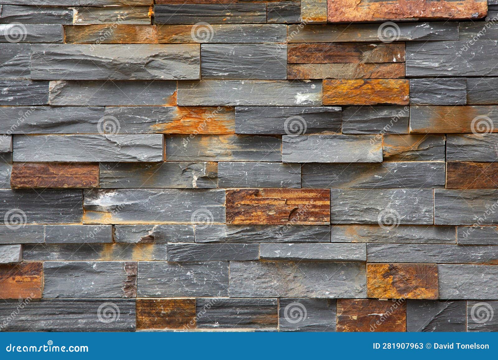 Horizontal Stacked Gray Stone Wall Background Stock Image - Image of ...