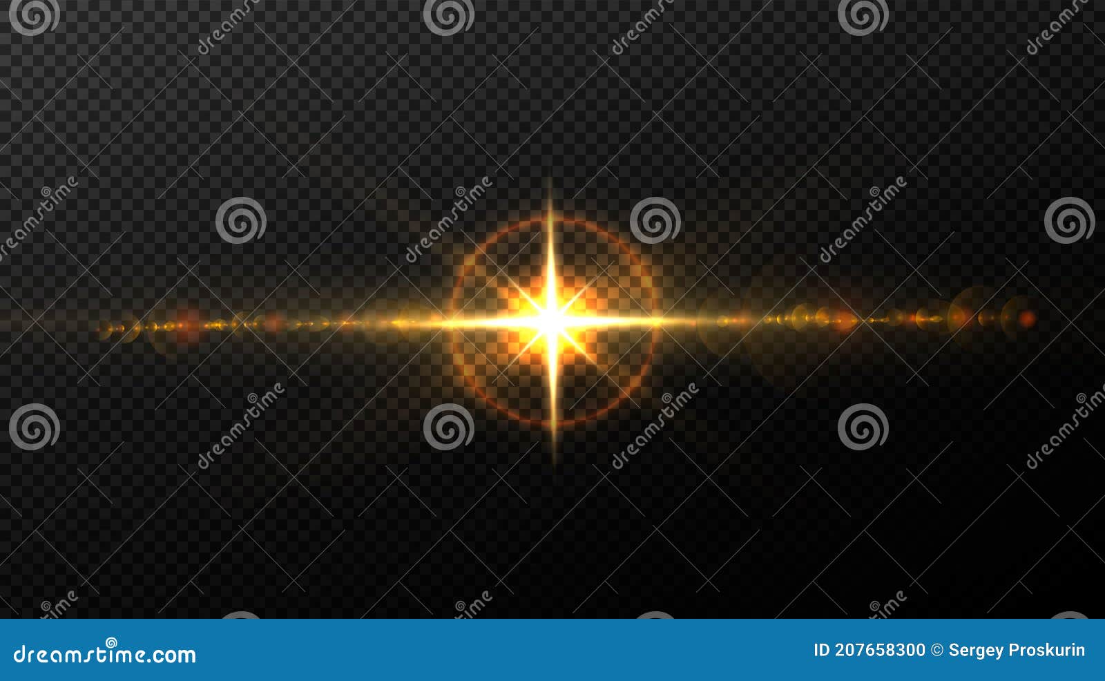 Horizontal Star Burst Rays and Spotlight Stock Vector - Illustration of ...