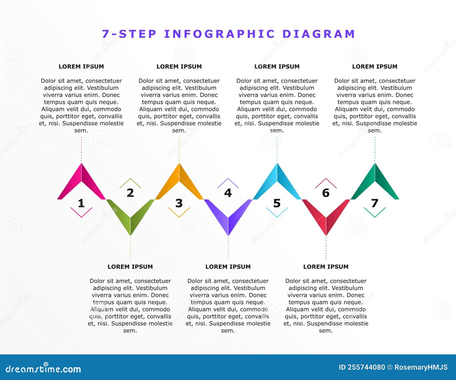 7-Step Timeline, Progress Business Infographic Stock Vector ...