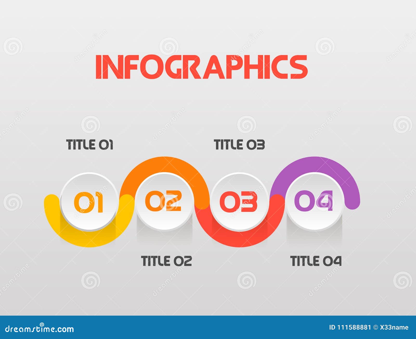 Horizontal Steps Timeline Infographics A Rectangle With Rounded Corners ...