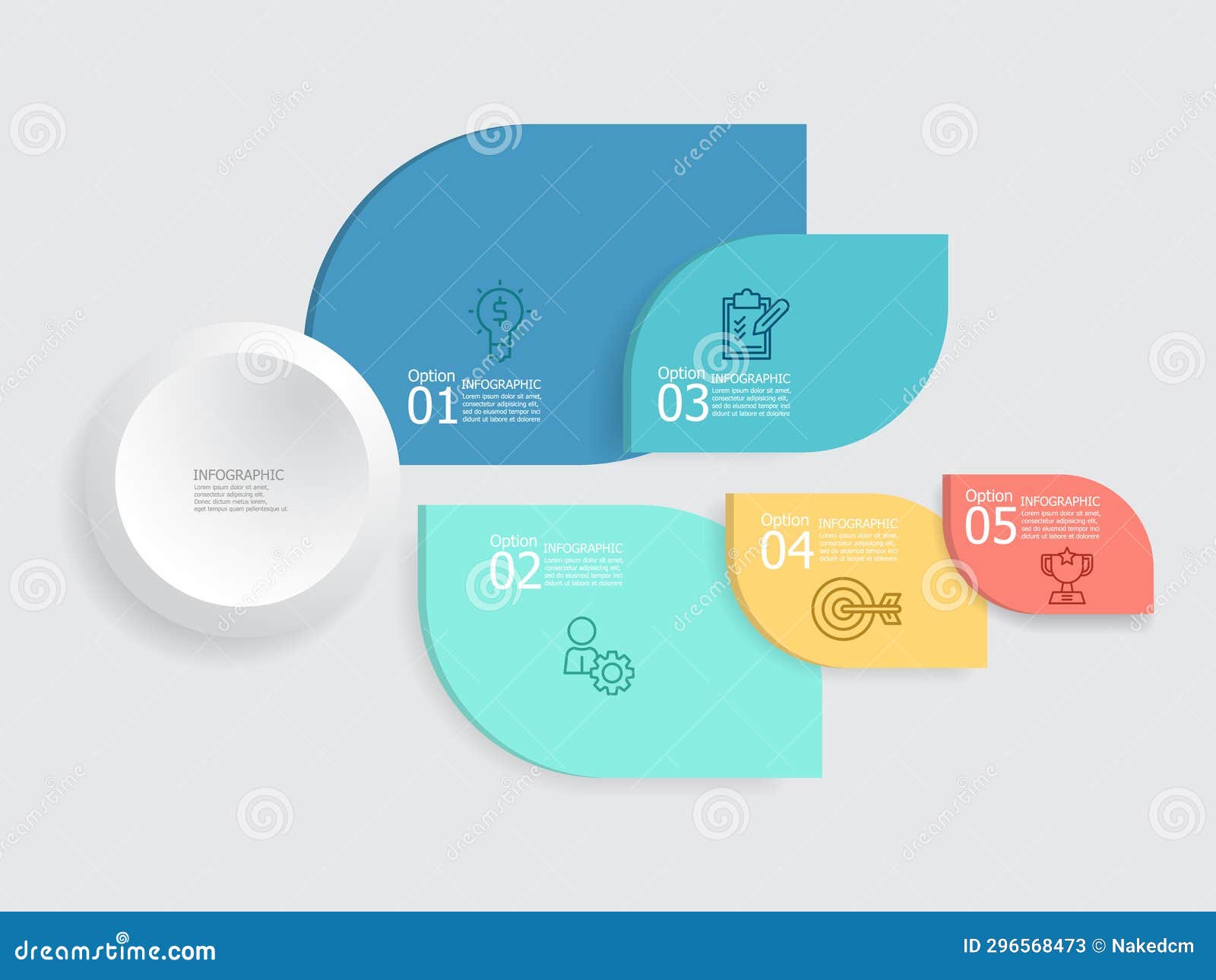 Horizontal Steps Timeline Infographics A Rectangle With Rounded Corners ...