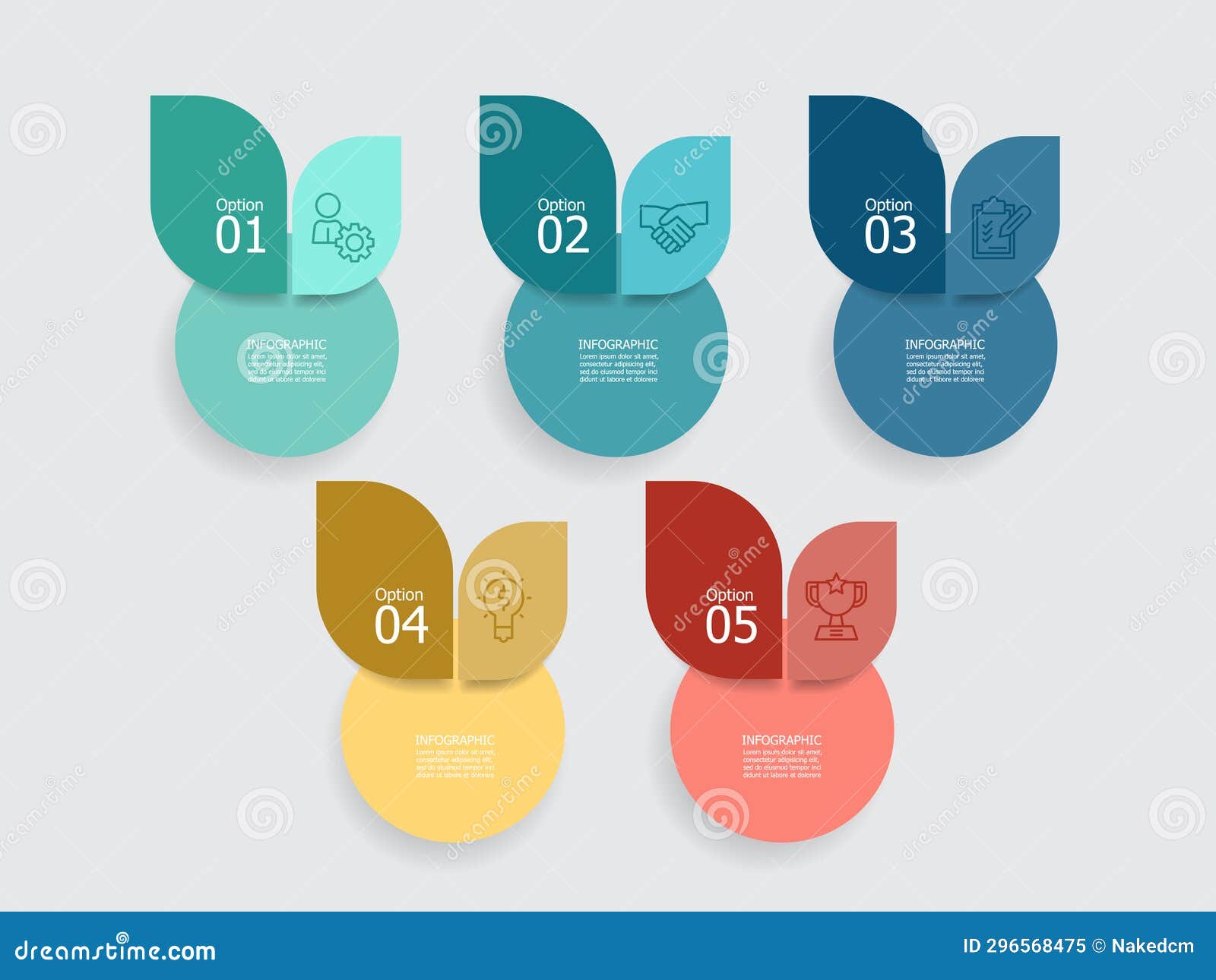 Horizontal Steps Timeline Infographics A Rectangle With Rounded Corners ...