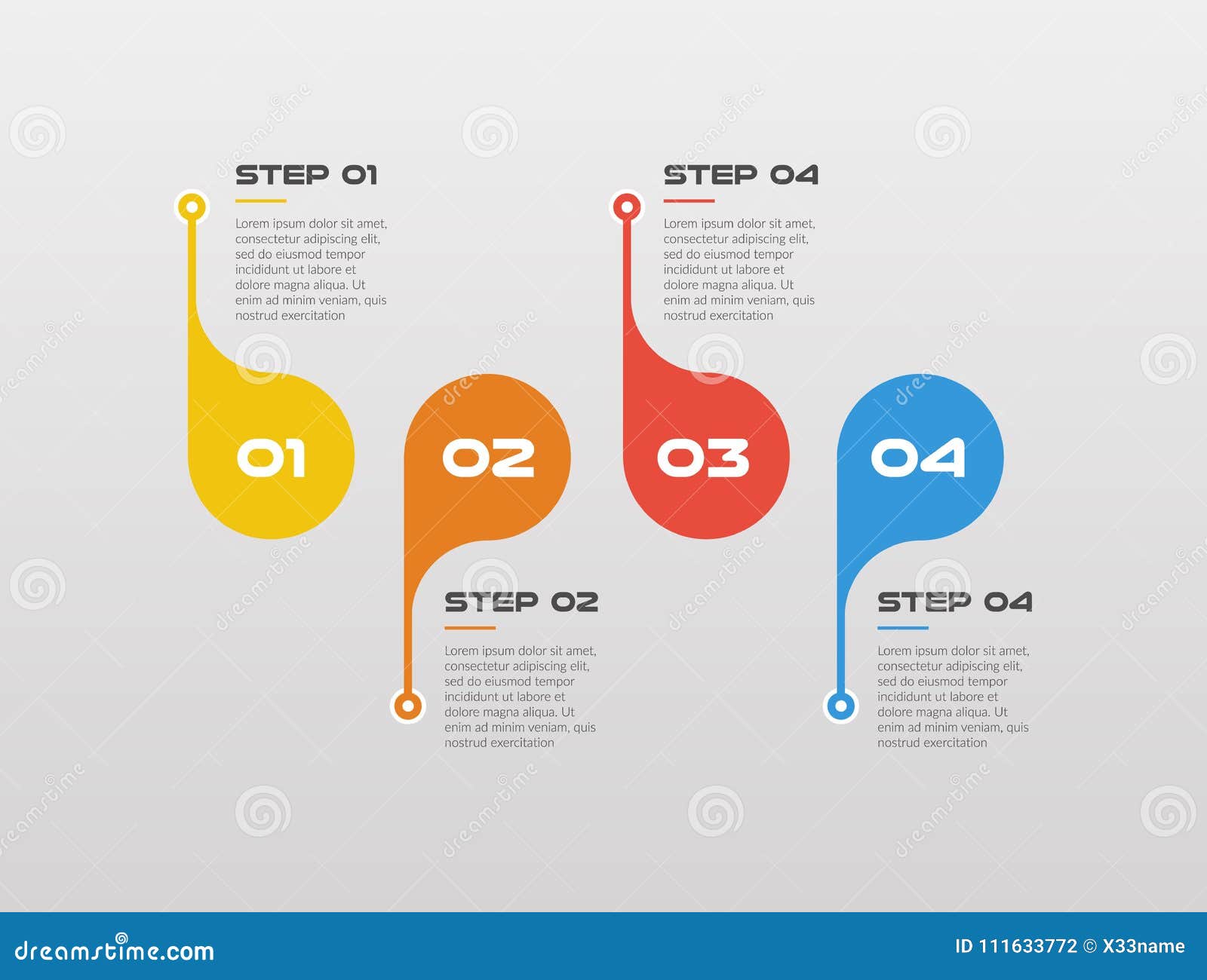 Horizontal Steps Timeline Infographics A Rectangle With Rounded Corners ...