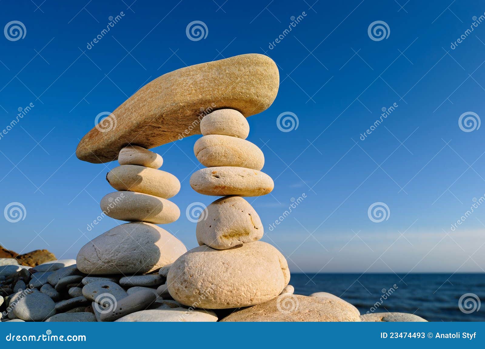 Horizontal Stone stock image. Image of cairn, pile, marine - 23474493