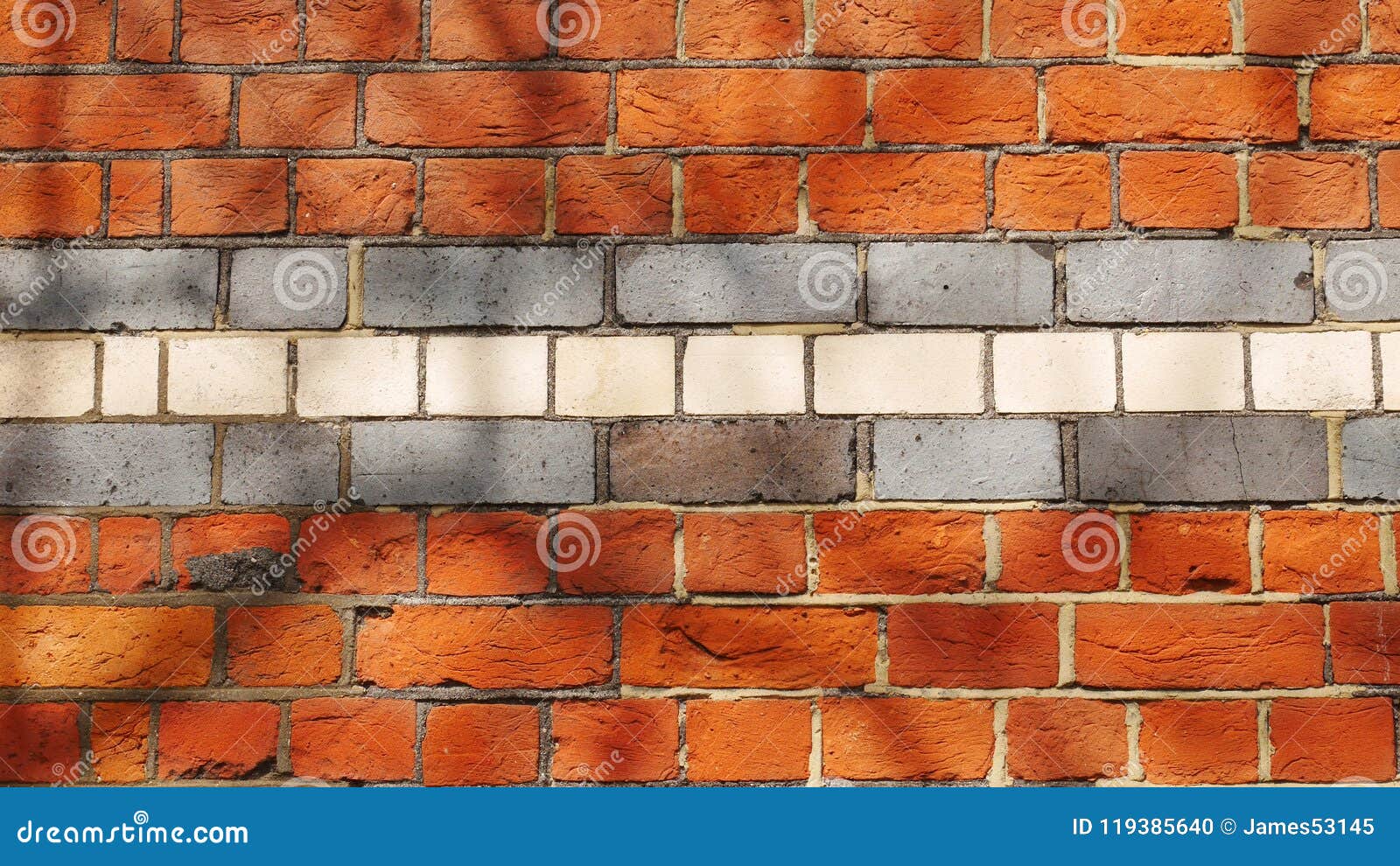 Horizontal Stripe in Brick Wall Stock Photo - Image of wall, level ...