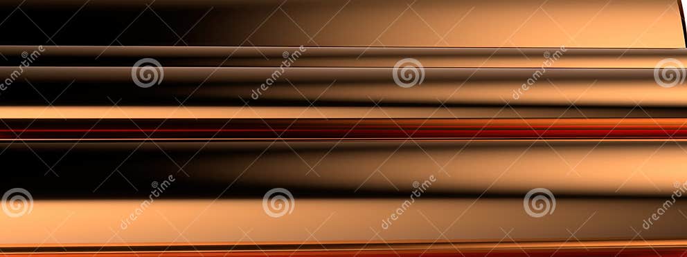 Horizontal Stripes on the Box Bronze Metallic Elegant and Modern 3D ...
