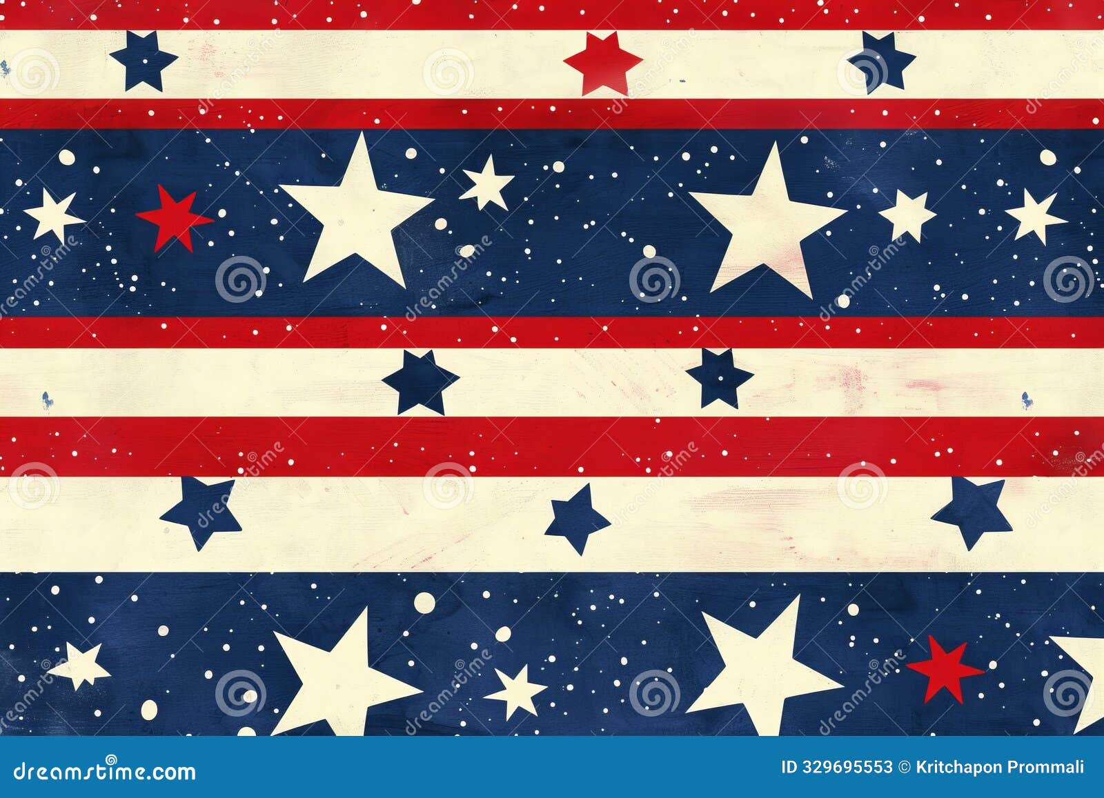 3 Horizontal Stripes of Red, White and Blue with Stars in the ...