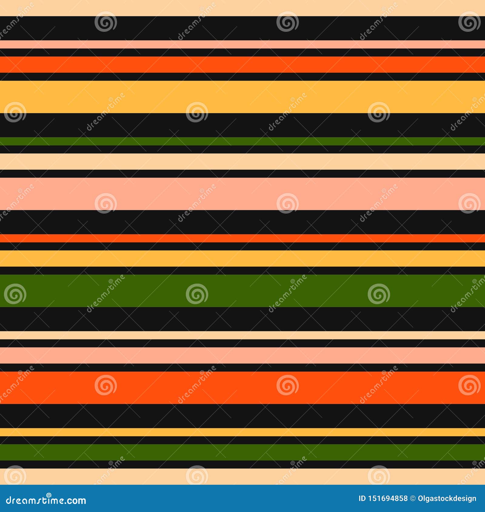 Horizontal Stripes Seamless Pattern. Simple Vector Colorful Lines ...