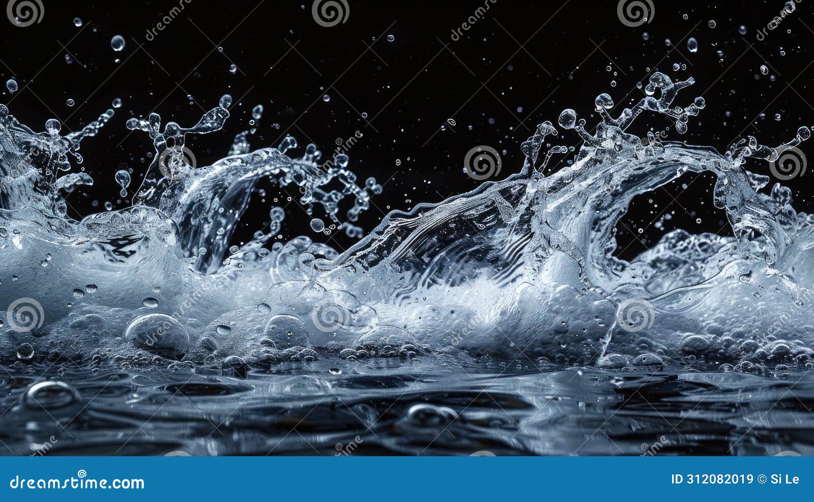 Horizontal Swirling Water Splash Stock Illustration - Illustration of ...