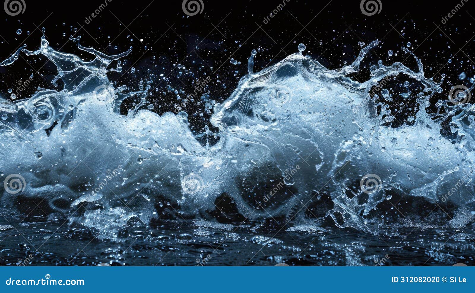 Horizontal Swirling Water Splash Stock Illustration - Illustration of ...