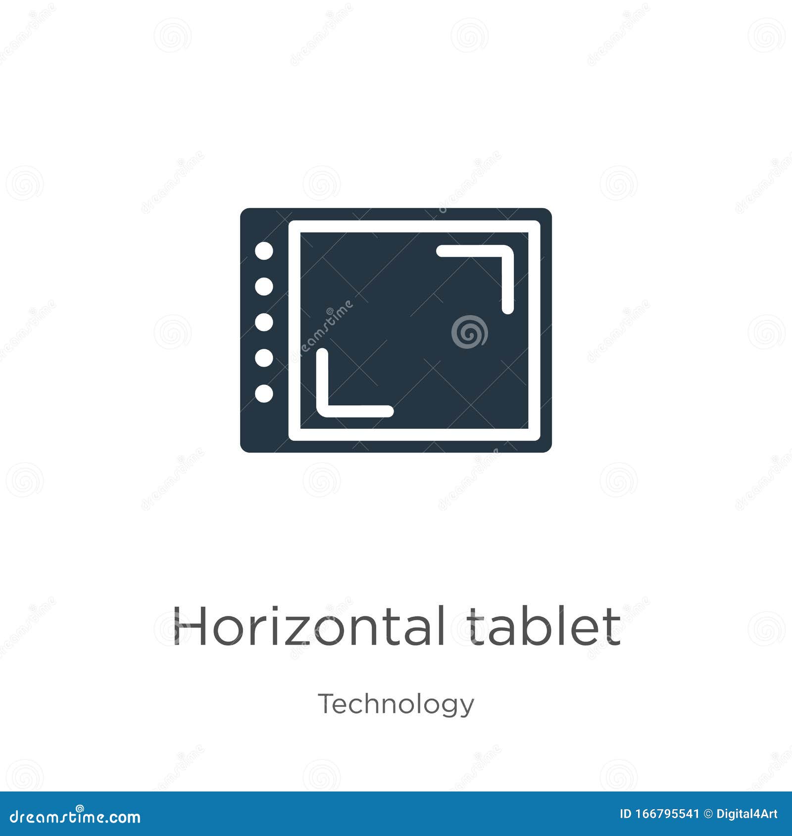 Horizontal Tablet Icon Vector. Trendy Flat Horizontal Tablet Icon from ...