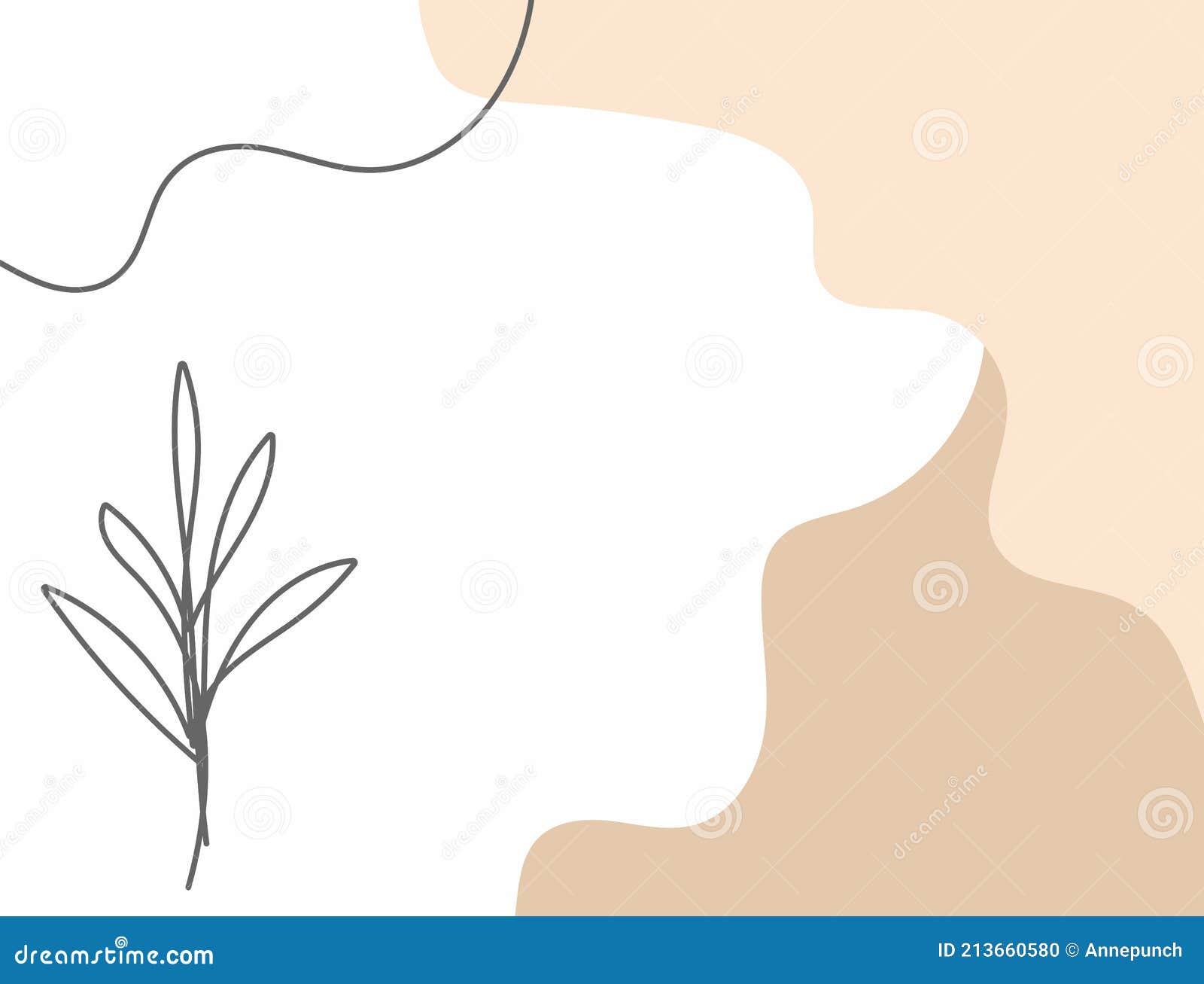 Horizontal Template with Organic Shapes Drawn by Hand. Sketch, Doodle ...